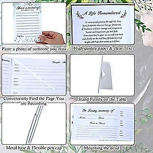 Spakon Funeral Guest Book for Memorial Service Celebration of Life Guest Book 100 Pieces Double Sided Prayer Funeral Cards