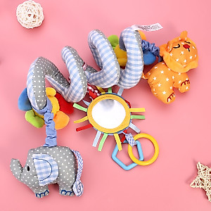 TOYMYTOY Spiral Toy,Baby Activity Music Toy,Stroller Toy,Bed Hanging Toys,Car Seat Toy