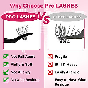 PRO DIY Lash Extension Kit Eyelash Extension Kit with 200 Pcs Lash Clusters Individual Lashes Lash Bond and Seal Eyelash Applictor Lash Tweezers Lash Clusters Kit for Beignner (DIY Lash Kit-A)