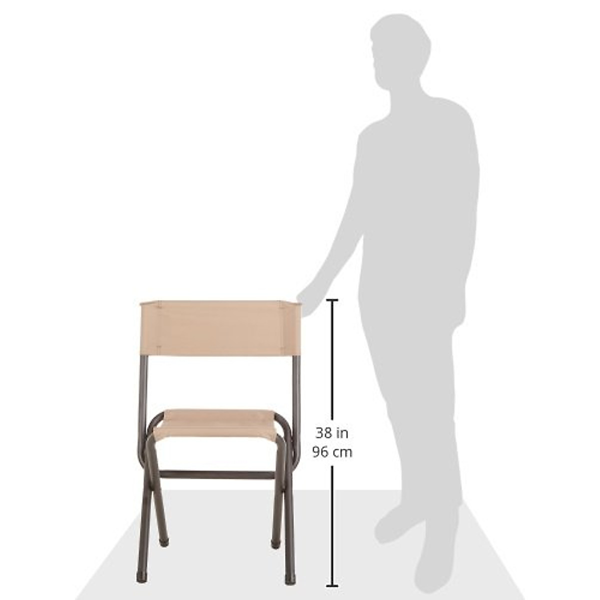 Coleman Folding Camp Chair | Woodsman II Portable Outdoor Chair, 17" x 17.5"