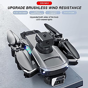 S99 Mini Drone with Dual Camera, HD Foldable FPV Drone, 4 Way Obstacle Avoidance, Optical Flow Visual Hovering, Drone for Adults and Kids