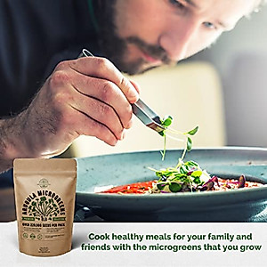 Arugula Sprouting & Microgreens Seeds - Non-GMO, Heirloom Sprout Seeds Kit in Bulk 1lb Resealable Bag for Planting & Growing Microgreens in Soil, Coconut Coir, Garden, Aerogarden & Hydroponic System.