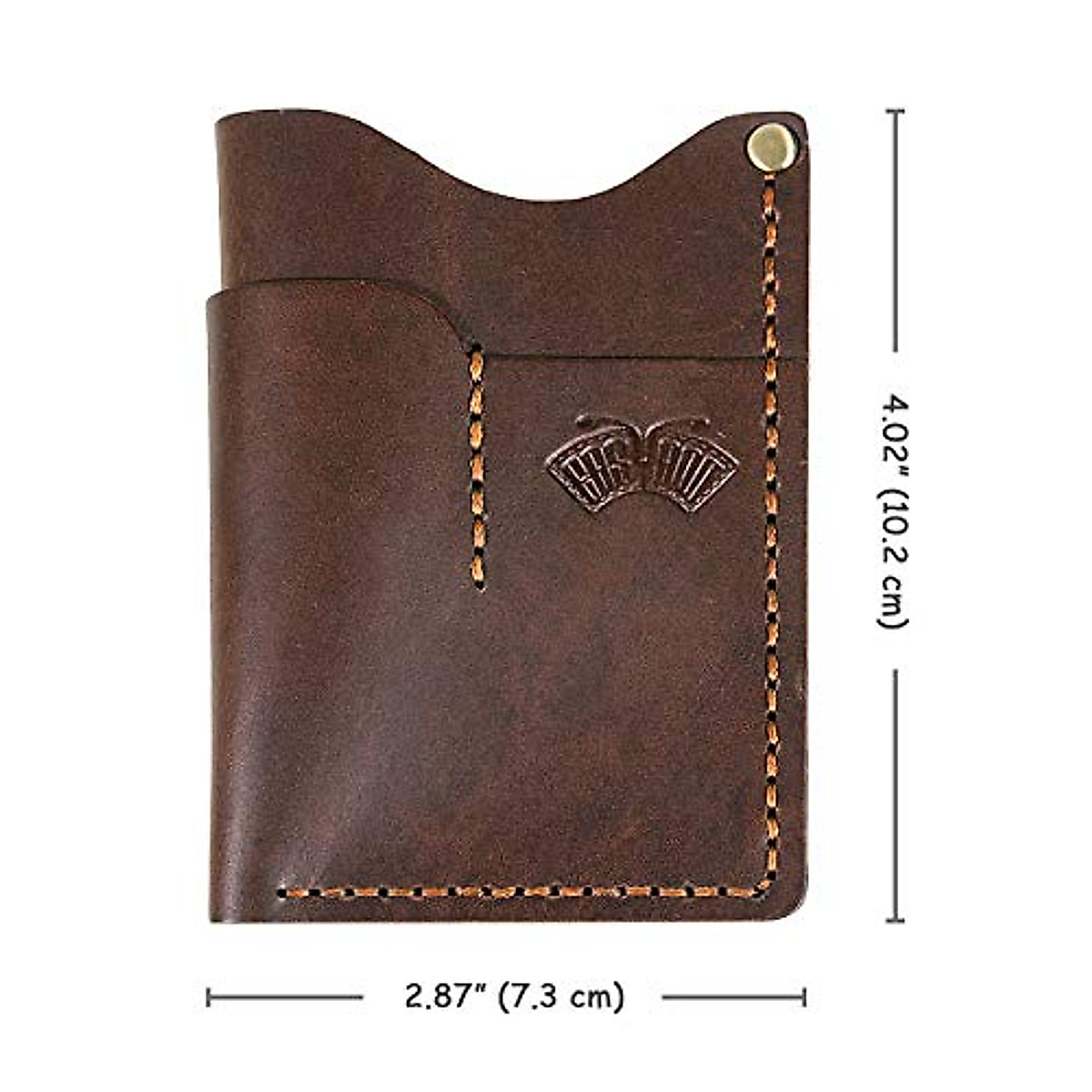 EASYANT Leather EDC Pocket Organizer Men Handmade Sheath Knife Holster Pouch Wallet Brown