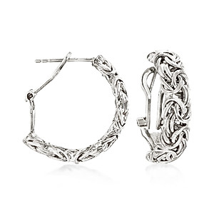 Ross-Simons Sterling Silver Byzantine Hoop Earrings