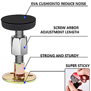 4Pcs Bed Frame Anti-Shake Tool, Threaded Adjustable Headboard Stoppers, Prevent loosening Fixer Bed Frame, Bedside Telescopic Support Headboard Stabilizer for Room Wall,Beds Cabinets,Table 28mm-106mm