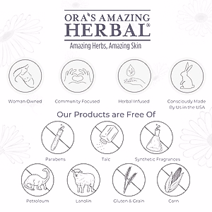 Natural Body Powder and Oil Set, Dusting Powder, Body Oil, No Talc, Corn, Grain, Gluten, Clean Scent Powder 2.5 oz with Travel Size Clean Scent Oil 2 oz, Ora's Amazing Herbal