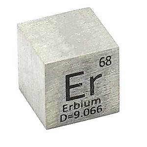 10mm Erbium Element Cube for Element Collection 0.39" Er Density Cube Periodic Table Collect DIYs Biz Gift