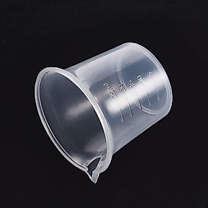 Othmro 25mL Chemistry Experiment Water Graduated Container Griffin Beaker Clear 5 pcs