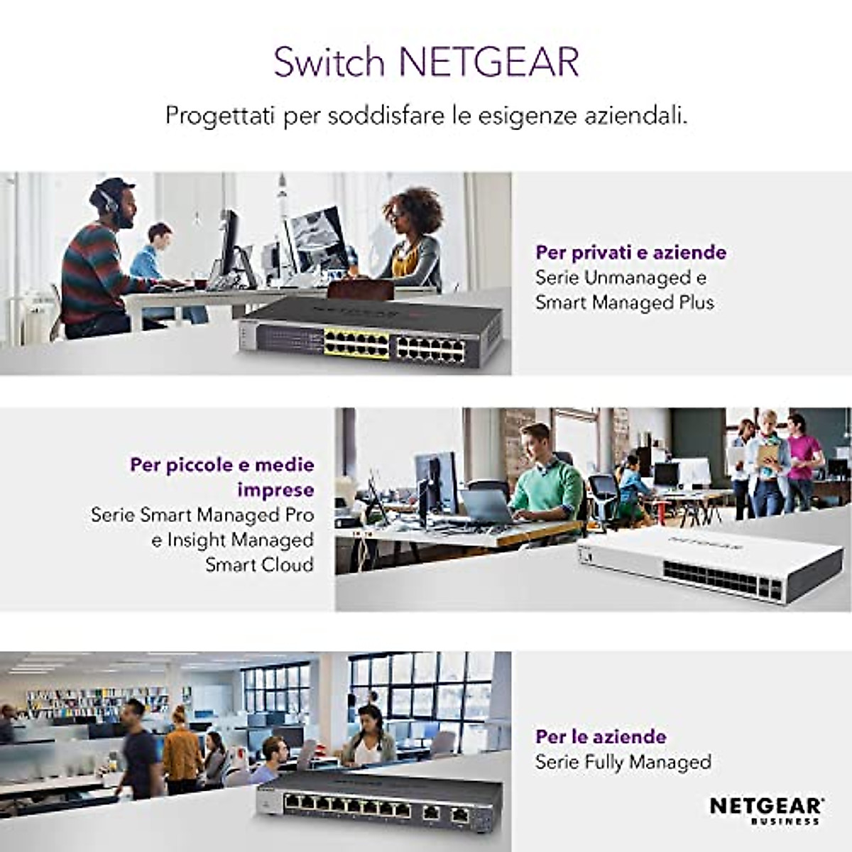 NETGEAR 24-Port Unmanaged Gigabit Ethernet Switch (GS324) - Desktop, Wall or Rack Mount, Quiet Operation