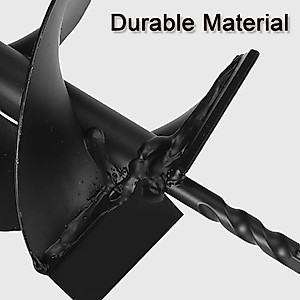 Hand Auger Drill Bits, 3PCS Garden Auger Drill Bit Set Various Sizes Soil Auger Drill Bit for Garden Potted Plants Vegetables Flowers Digging Weeding, Black