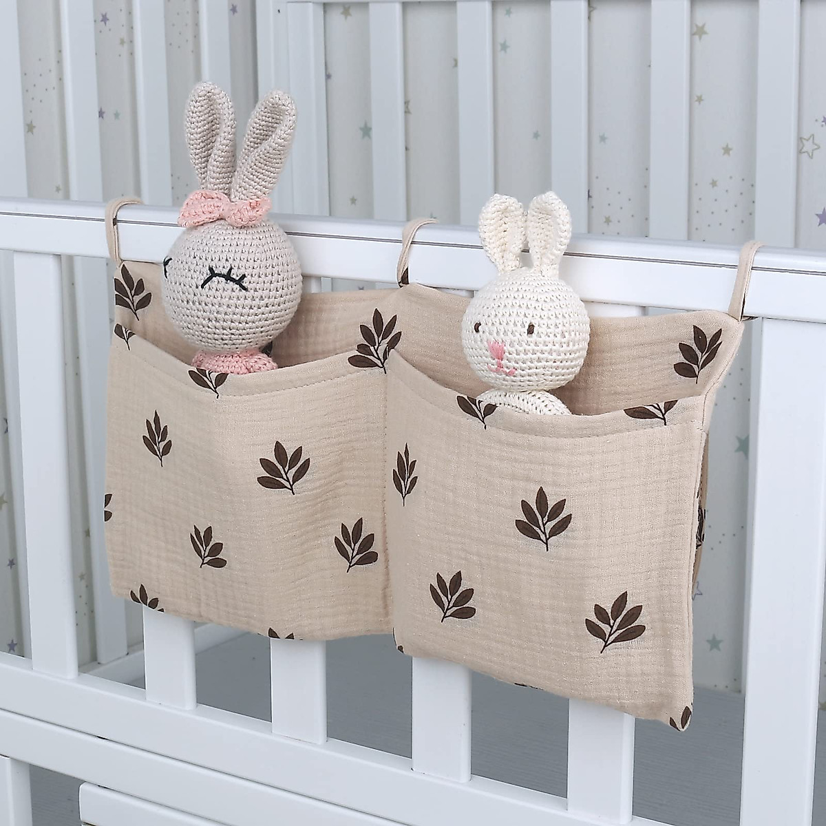 LANGYI Bedside Hanging Bag For Baby Crib Diaper Storage Bag Crib Organizer Bag Nappy Bag Dormitory Bed-Bunk Organizing Bag Bedside Organizer Bag