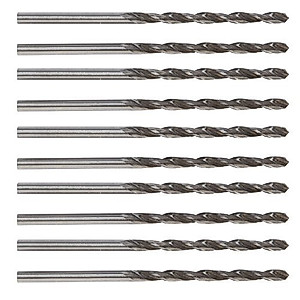 10pc High Speed Steel Twist Drill Wire Size 62 (0.97mm / 0.038in) Jewelry Tools