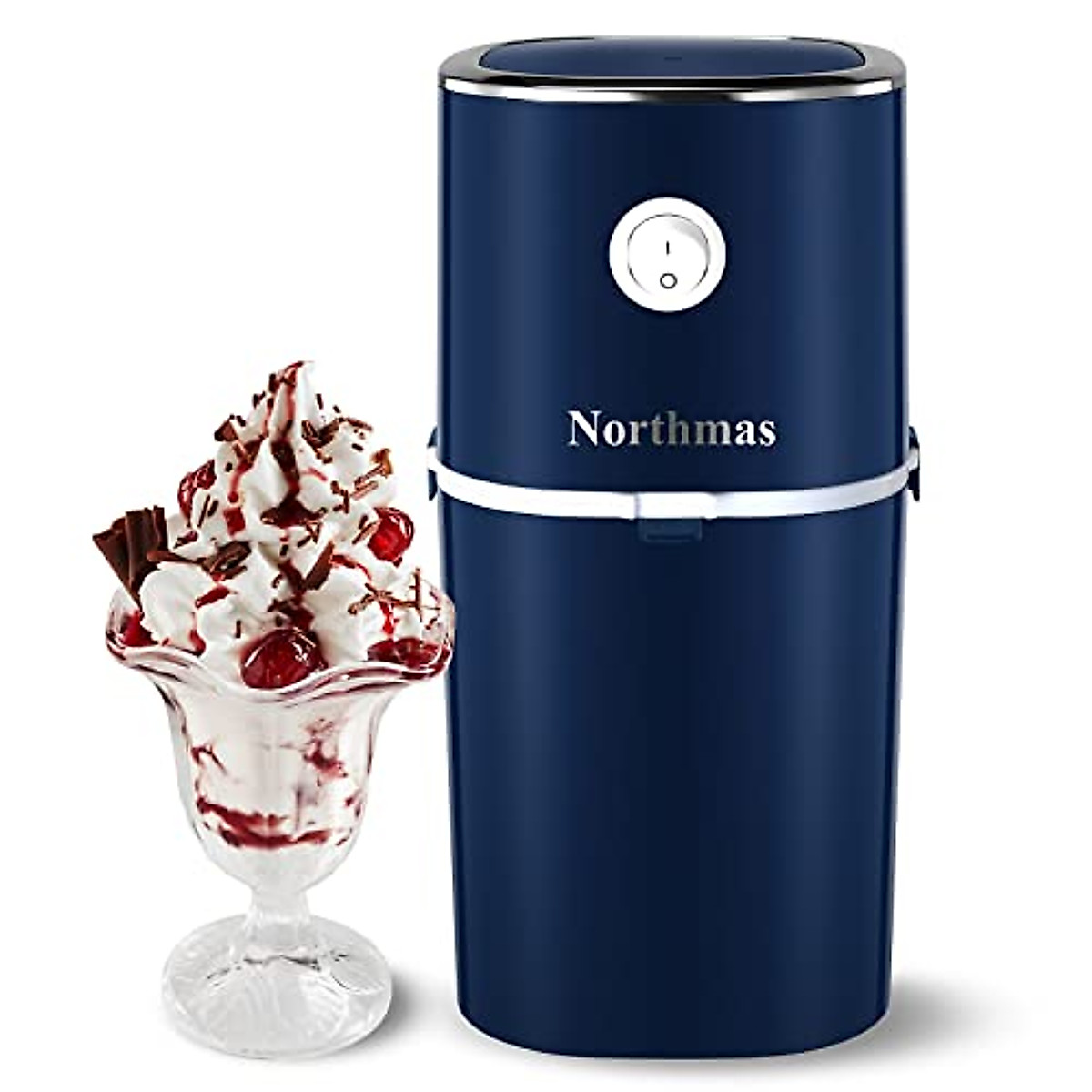 Northmas Ice Cream Maker Machine for Gelato, Sorbet, Frozen Yogurt & Smoothie, 150ml Solid Ice Cream Once, Suitable for 1-3 People, with 30 Recipes