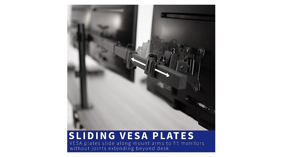 VIVO Triple Monitor Mount - Adjustable VESA Stand for 3 Screens
