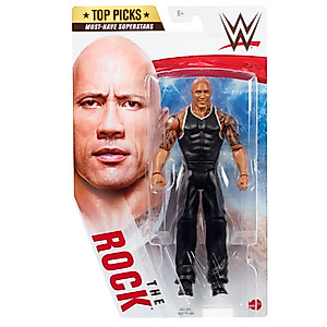WWE MATTEL Top Picks The Rock Action Figure, 6-in Posable Collectible & Gift for Ages 6 Years Old & Up