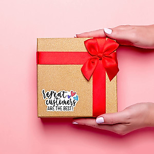 Littlefa 1.5” Repeat Customers Stickers,Thank You Stickers,Bakeries Stickers,Handmade Stickers,Small Business Stickers, Envelopes Stickers, Gift Bags Packaging 500 PCS