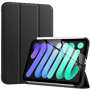 ProCase Smart Case for iPad Mini 6 8.3 Inch 2021 iPad Mini 6th Generation Case, Hard Back Cover Cases for 2021 iPad Mini 8.3" 6th Gen A2567 A2568 A2569 -Black