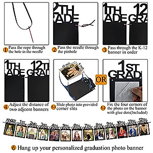 2023 Graduation Photo Banner 8x10 K-12 Graduation Party Photo Display Graduation Party Decorations 2023 Personalized Graduation Announcements Banner for High School College Graduation Party Supplies TD112