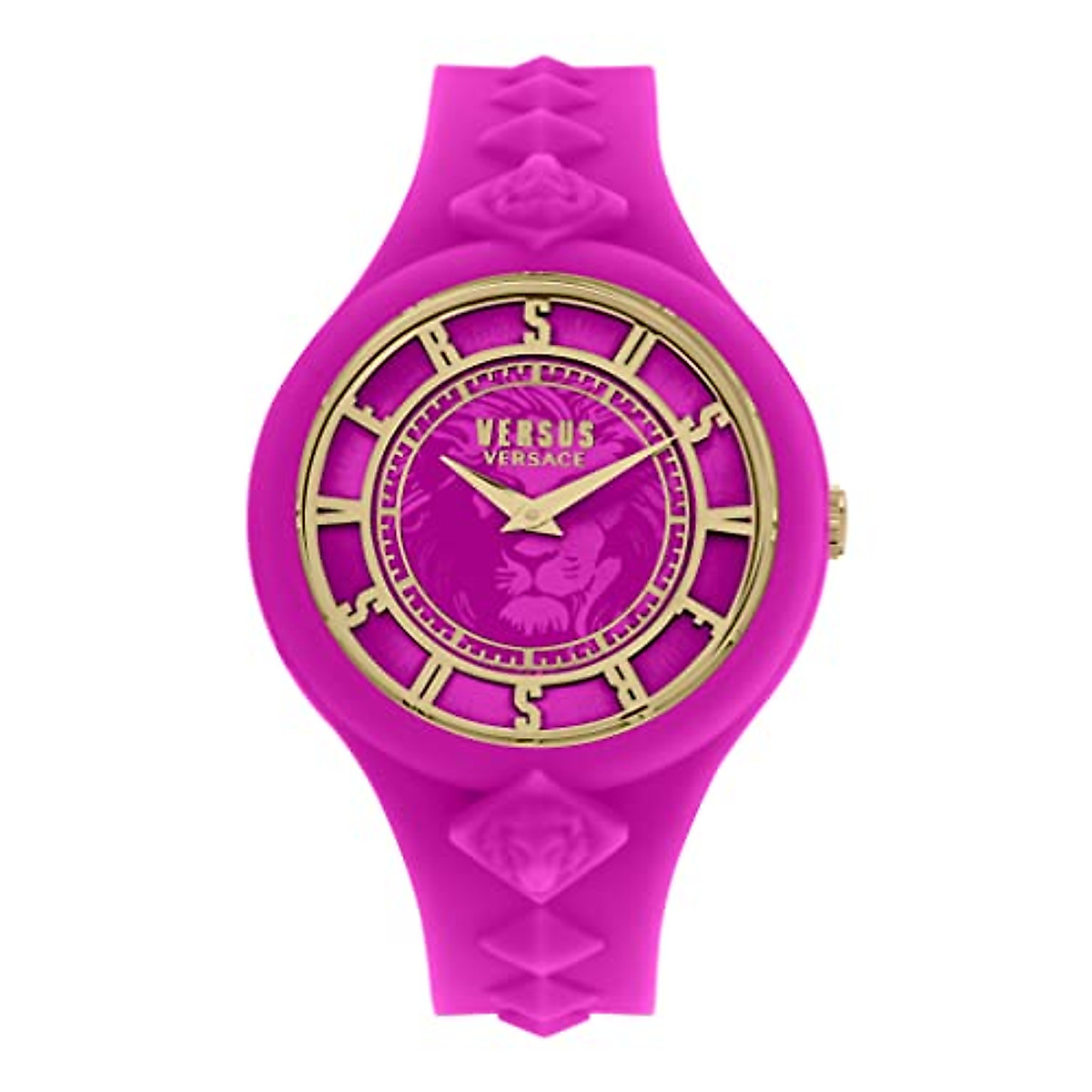 Versus Versace Womens Pink 39 mm Fire Island Strap Watch VSP1R2021