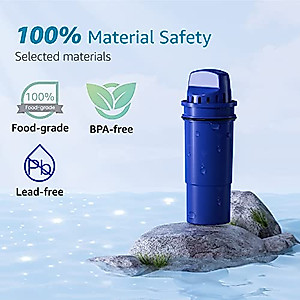 AQUA CREST Replacement for Pur® Pitcher Water Filter, CRF950Z, PPF951K, CR-1100C, PPT700W, CR-6000C, PPT711W, PPT711 and More Pur® Pitchers and Dispensers, NSF Certified, AQK-CF10A, 4 Packs