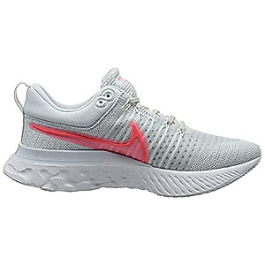 Nike React Infinity Run Flyknit Women's Running Shoe,Pure Platinum/Sunset Pulse/Football Grey/Bright Crimson, 8.5 M