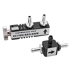 BELOMI Turbo Engine Controller Kit, Universal 1-30 PSI Manual Turbo Boost Controller, Aluminum Adjustable Boost Bleed Valve, Vehicle Interior Modification Accessories for Most Car (Black)