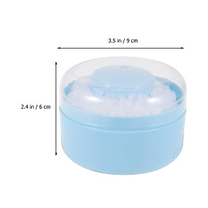Body Puff Body Puff 2pcs Large Body Puff Blue Puff Box Talcum Puff Case for Women Girls Body Body Container