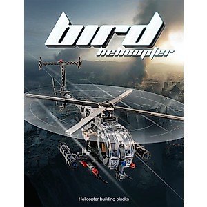 SEMKY Military Series AH-6 Helicopter Little Birds Air Force Building Block Set (523 Pieces) -Building and Military Toys Gifts for Kid and Adult