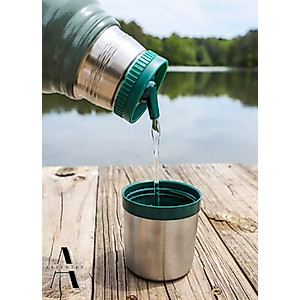 Stanley Thermos Stopper Pico de Mate Replacement Part For Classic Vacuum Insulated Wide Mouth Bottle Thermos (1.1QT, 1.5QT, 2QT) (Green, Set of 1)