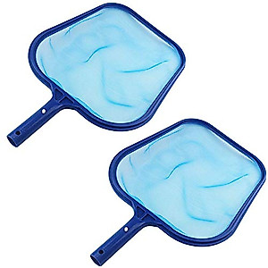 Acronde 2PCS Swimming Pool Leaf Skimmer Net Swimming Pool Cleaner Supplies and Accessories Leaf Rake Mesh