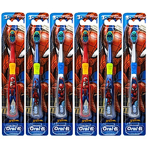 Colgate Marvel Spider-Man Toothbrush, 3+ YRS, Extra Soft (Colors & Characters Very) - Pack of 6