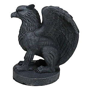 Ebros Gift Mythical Winged Griffon Griffin Eagle Lion Gargoyle Statue Faux Stone Resin Home Decor Figurine 6.75" Tall Gothic Sculptures Statues and Figurines Might and Magic Heroes and Royalty Symbol