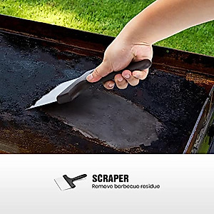 GoXteam 31pcs Griddle Cleaning Kit for Blackstone,Blackstone Cleaning kit,Blackstone Grills Accessories 1 Cleaning Handle,25pcs Scouring Pads,4 Cleaning Bricks,Griddle Scrapers