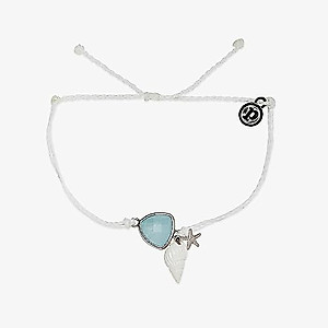 Pura Vida Bracelets Pack Salty Riviera Rosary Bracelet Stack - Set of 3 Stackable Bracelets for Women, Summer Accessories & Cute Bracelets for Teen Girls - 2 Chain Bracelets & 1 String Bracelet