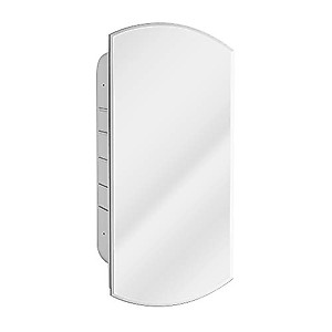 Head West Recessed Medicine Cabinets with Bathroom Mirror for Wall Infinity Eclipse Beveled Edge 16" x 30"