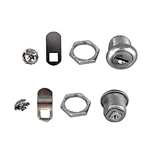 2Pcs Cabinet Cam Lock Keyed Alike Tool Box Locks 5/8" Cylinder for Truck Pickup Tool Box Vending Machine Drawer Tool Box Mailbox ATM Locks Replacement