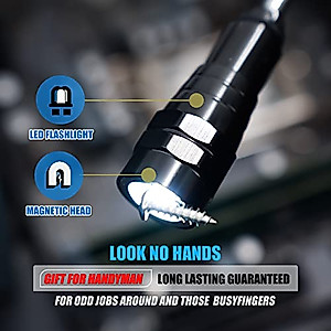 VIBELITE Extendable Magnetic Flashlight with Telescoping Magnet Pickup Tool-Cool Gadgets Gifts Idea & Birthday Gifts For Men, Husband, Dad, Father, Mechanic, Tech, Handyman, Him, Women