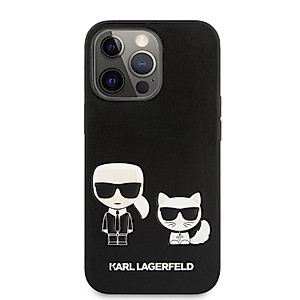 KARL LAGERFELD Apple iPhone 13 Pro Karl and Cat Hard Case Black