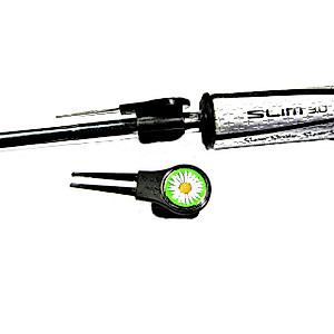 Putter Mounted Divot Tool and Ball Marker - Daisy