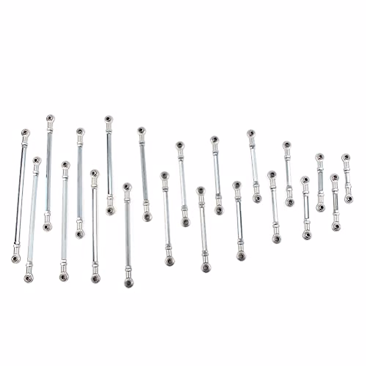 FSFY M8280mm Adjustable Steering Tie Rod kit Ball Joint Ball Joiner Bolt Tie for 49cc Electric ATV Go Kart Accessory Steering Column Steering Suspension Silver