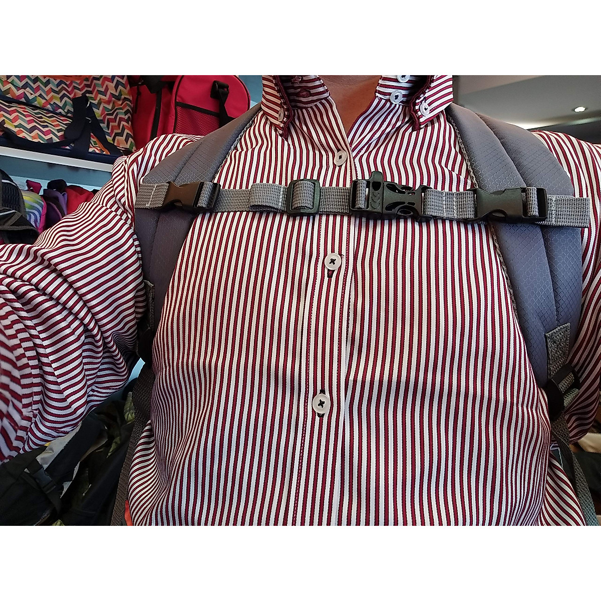 Amlrt HDHYK Backpack Chest Strap- Nylon - Adjustable Universal (Grey)