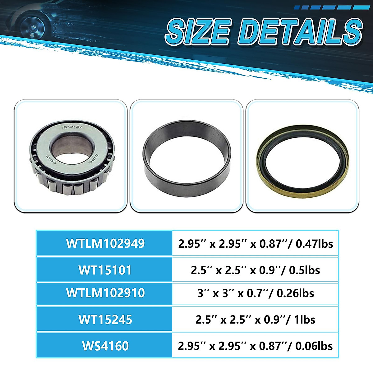 10PCS Front Wheel Hub Bearing Seal Assembly Replacement for 1980-1999 Ford F250 RWD / 1980-1997 F350 / 1999-2007 F250 Super Duty F350 Super Duty / 2000-2005 Excursion