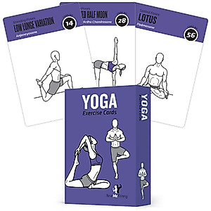 NewMe Fitness Yoga Pose Workout Cards, Instructional Fitness Deck for Women & Men, Beginner Fitness Guide to Training Exercises at Home or Gym