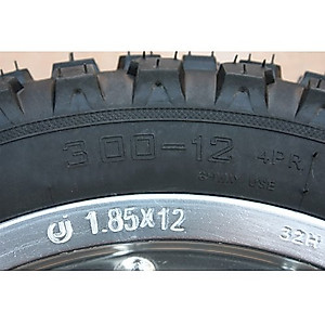 X-PRO 12" Rear Wheel Rim Tire 3.0-12 with 12mm Bearing Assembly for Dirt Bikes