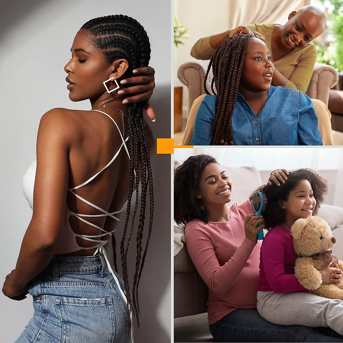 Yumkfoi Steel Braiding Hair Rack – Adjustable Height, 168 Pegs Hair Extension Holder, 3 Sided Standing Braid Rack Hair Separator with 5 Wheels and 1 Storage Shelf, Hair Stand for Hairstylist