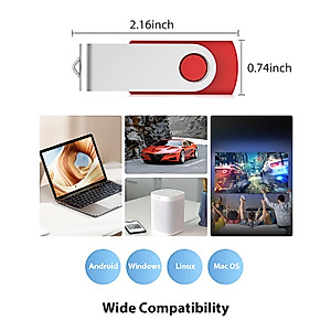 Aiibe 128GB Flash Drive 3.0 3 Pack 128GB USB 3.0 Flash Drive Thumb Drive USB Drive 128GB Jump Drive Memory Stick 128GB Flash Drives (128G, 3 Mixed Colors: Black Blue Red)