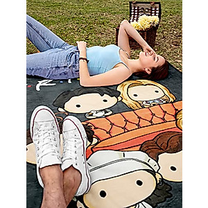 Friends TV Show Chibi Characters Micro Raschel Throw Blanket 46"x60" (116cm x 152cm) Multicolored / One Size