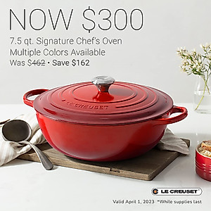Le Creuset Signature Cast Iron Chef's Oven, 7.5qt, Cerise