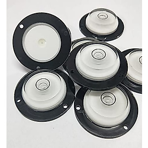 6Pcs Circular Bullseye Bubble Level with Screws Mounted Domed Multi-Directional Round Bubble Spirit Levels Precision Measuring Tools