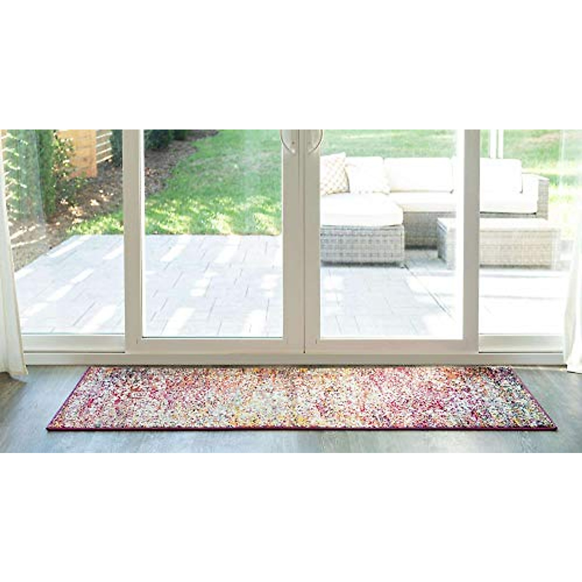 Unique Loom Richmond Collection Area Rug - Medallion (2' x 6' 1" Runner, Multi/ Black)